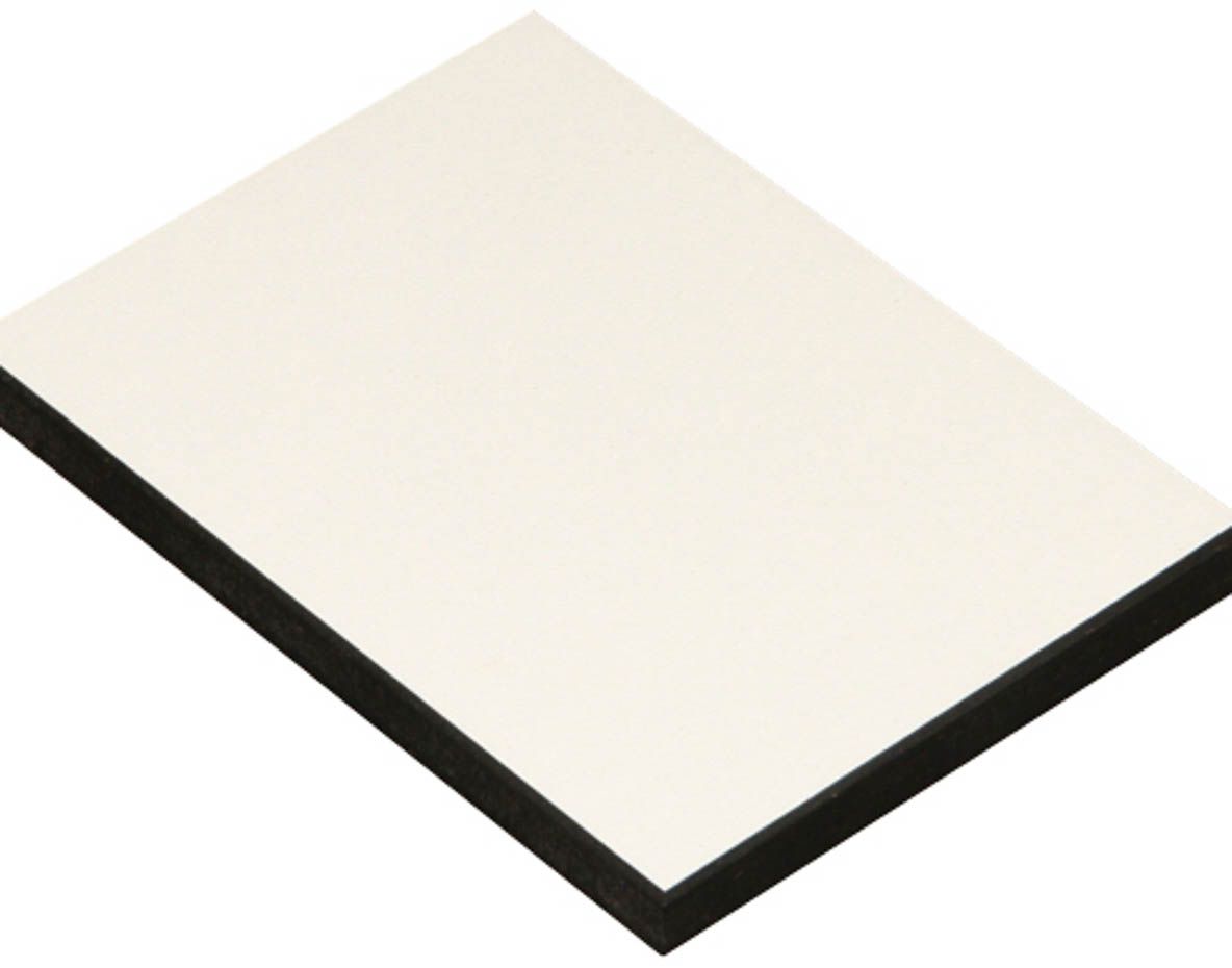 Faserplatte beschichtet SwissCDF Decor K101 Frontweiss PE Perl ...